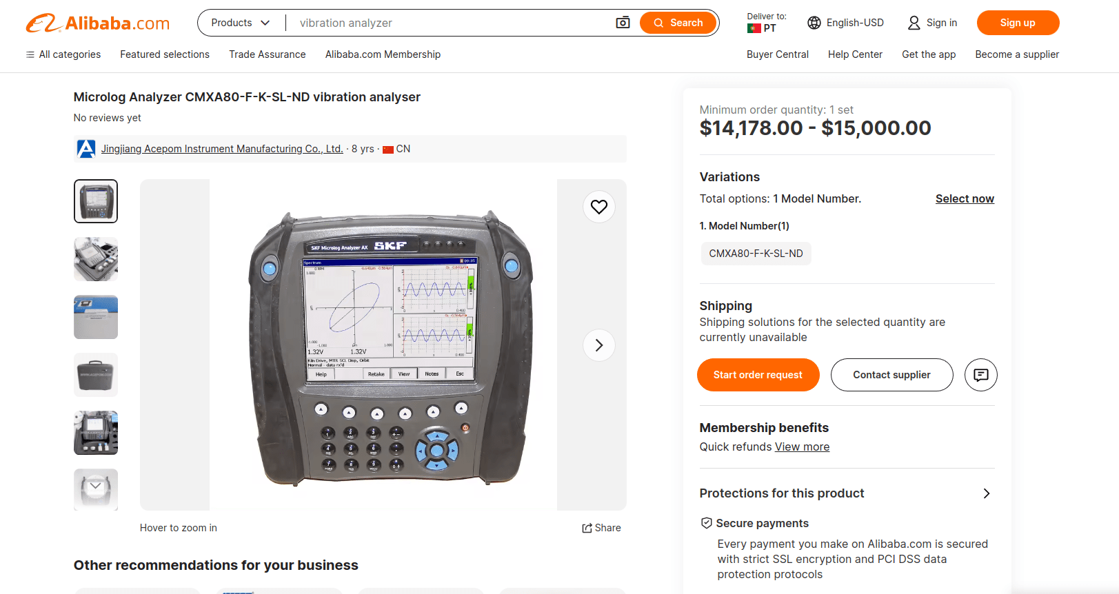 SKF Microlog Analyzer CMXA80 Multi-Channel Vibration Analysis System ...